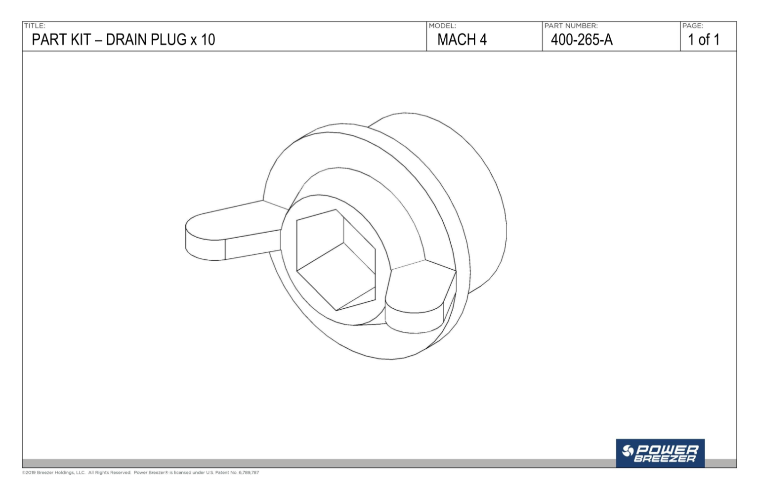 Power Breezer Mach 4 - Drain Plug - Power Breezer
