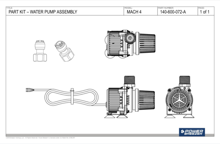 Power Breezer Mach 4 - Water Pump Assembly - Power Breezer